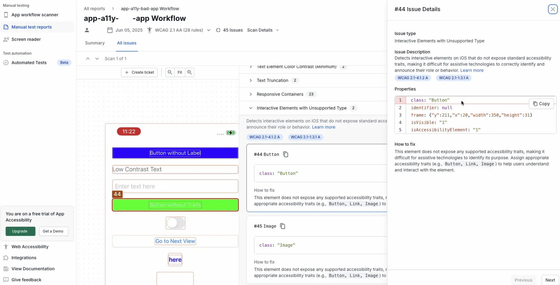 Interactive elements with unsupported type | BrowserStack Docs
