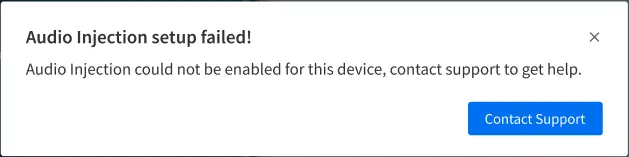 Audio Injection Errors And Troubleshooting App Live Browserstack Documentation