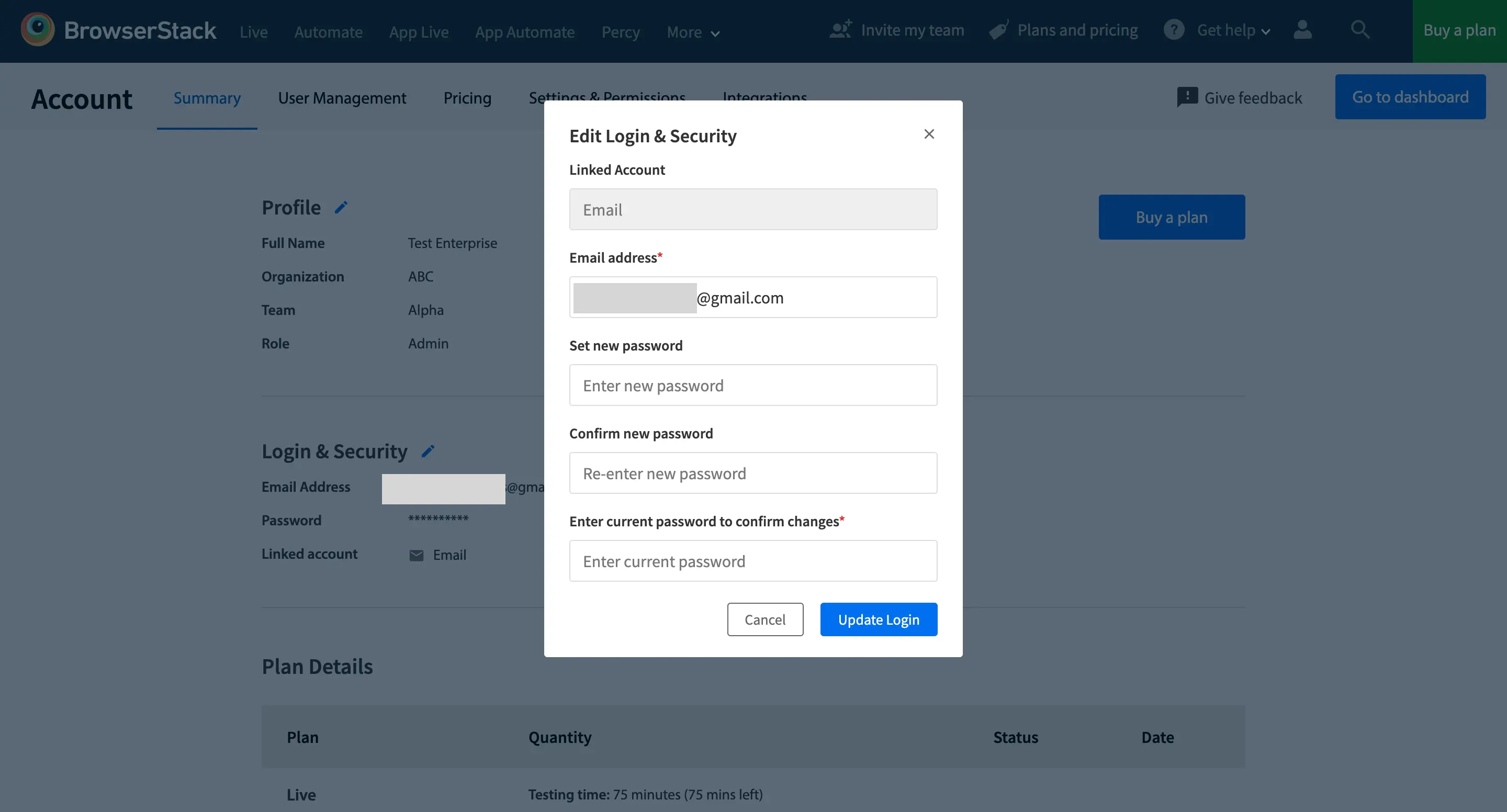 Manage Authentication | BrowserStack Docs