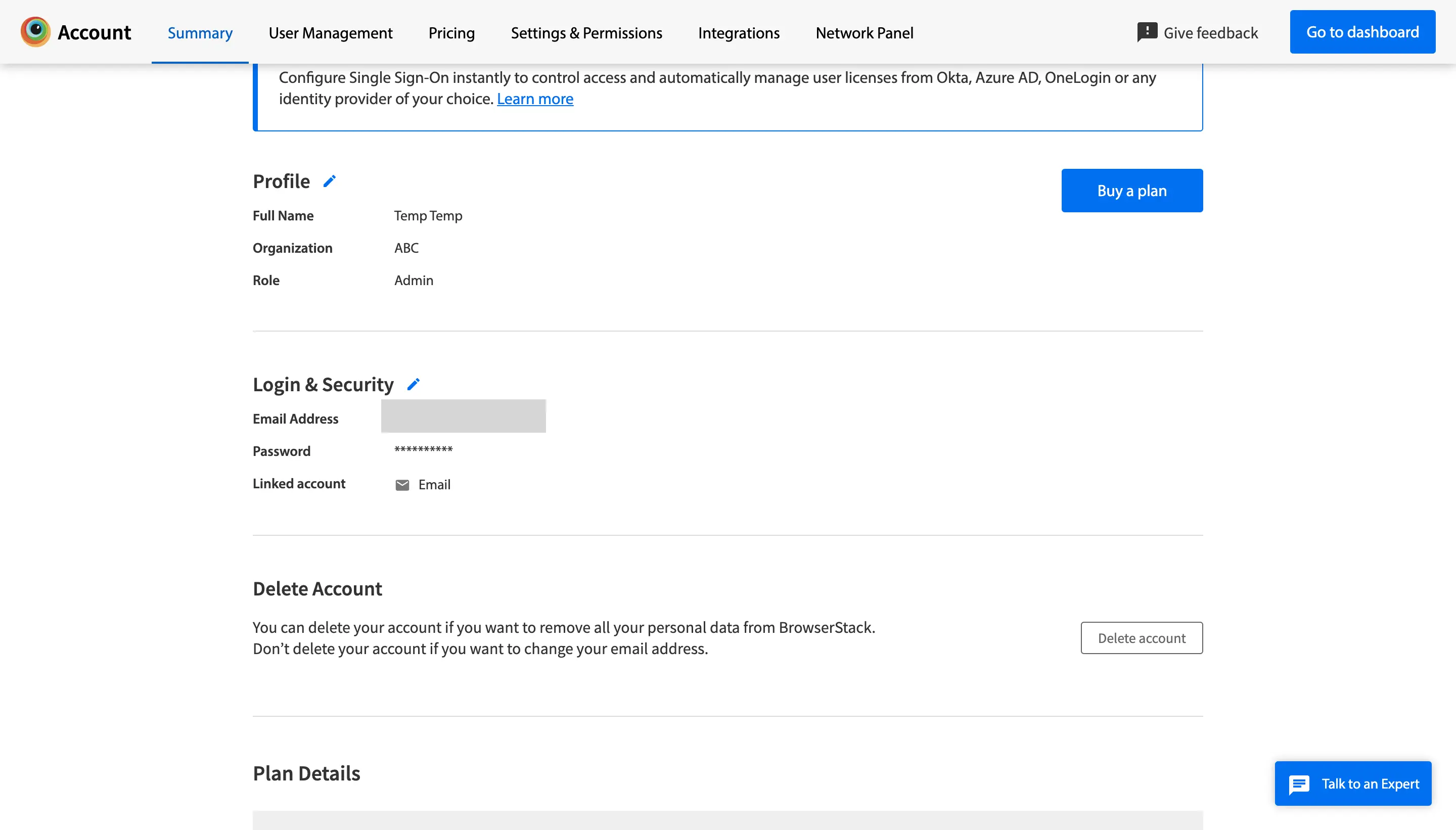 Manage Profile | BrowserStack Docs