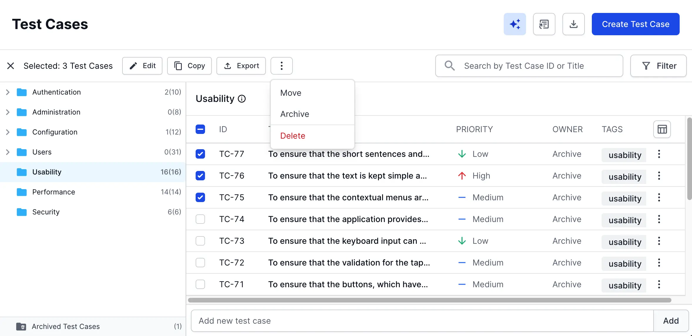 Archive Or Restore Test Cases Browserstack Docs 6002