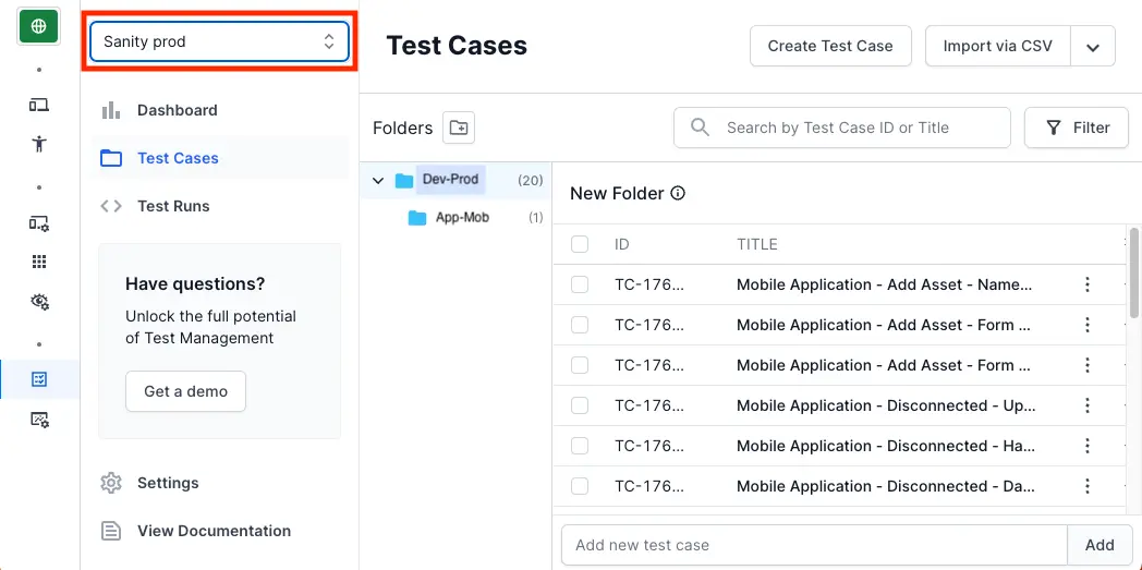 Copy or Move Test Cases | BrowserStack Docs