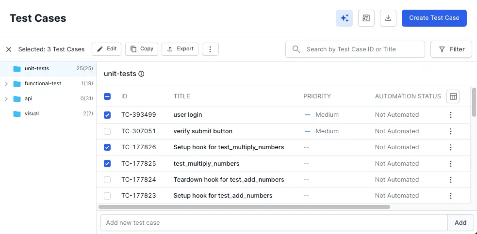 Copy or Move Test Cases | BrowserStack Docs